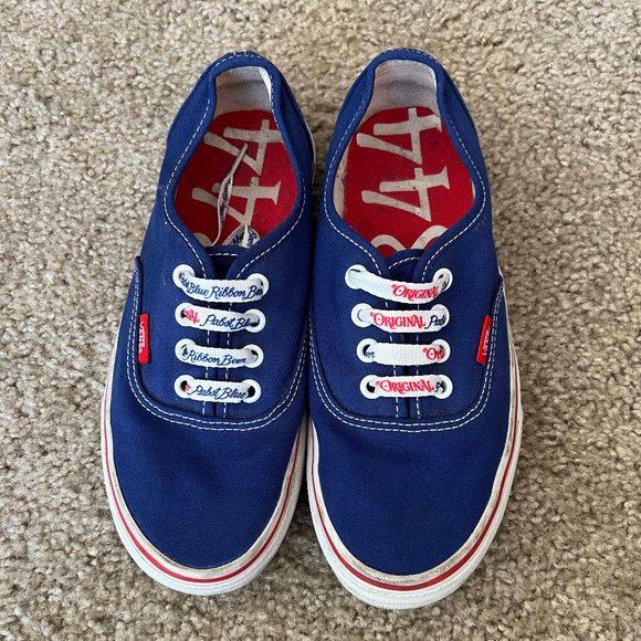 Vans | Shoes | Pabst Blue Ribbon Limited Edition Vans With Shoelaces ...